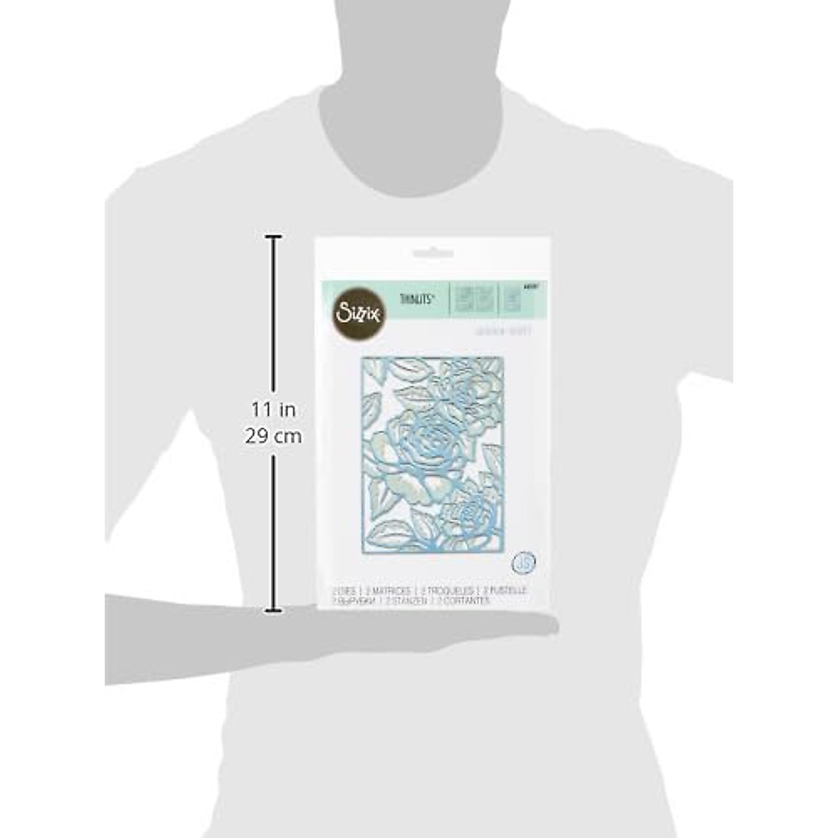 Sizzix Thinlits Die 665082 Floral Lattice by Jessica Scott 2 Pack, Multicolor