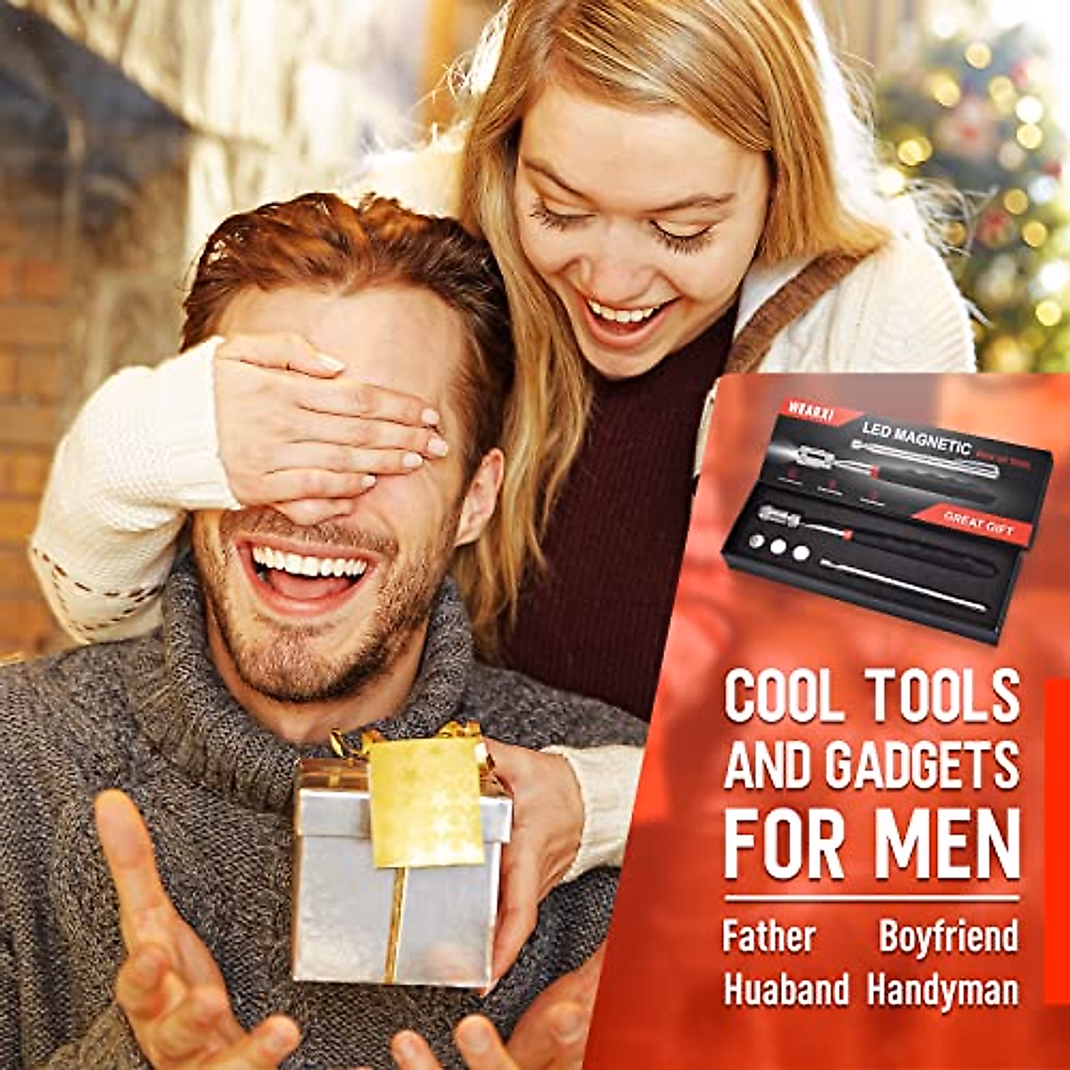 Gifts for Men, Magnetic Pickup Tool for Men, Christmas Stocking Stuffers for Men, Cool Gadgets for Men, Dad, Husbands, Unique Gifts for Dad, Gifts for Men Who Have Everything