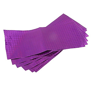shamjina 6pcs Holographic Fishing Scale Tape Scales DIY 22.5x10cm, Purple