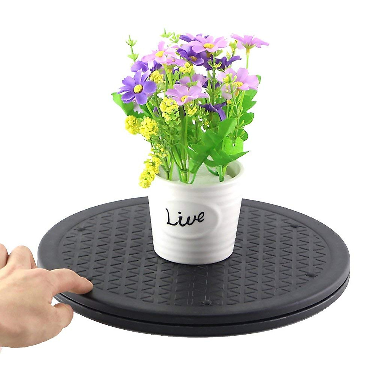 360° Rotating Swivel Stand Turntable, Heavy Duty Universal Rotary Plate with Steel Ball Bearings for TV, Computer, Monitor, Art Craft, Airbrushing, Potted Plants (12 Inch)