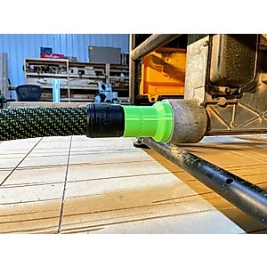 ToolCurve's hose adapter compatible with Festool 27mm hose to Dewalt, Milwaukee & Ridgid 2 1/4 Table Saws