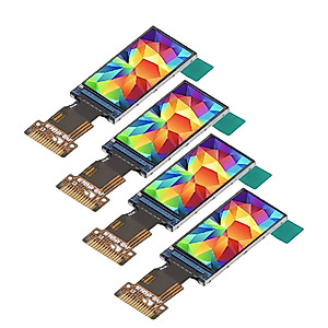 Septpenta 4PCS 0.96in TFT Color IPS Display Screen, 80×160 Resolution, Bright,Saturated, Natural Looking Images LCD, Embedded ST7735S Driver and SPI Bus, Small, Light and Thin Used in Various Places