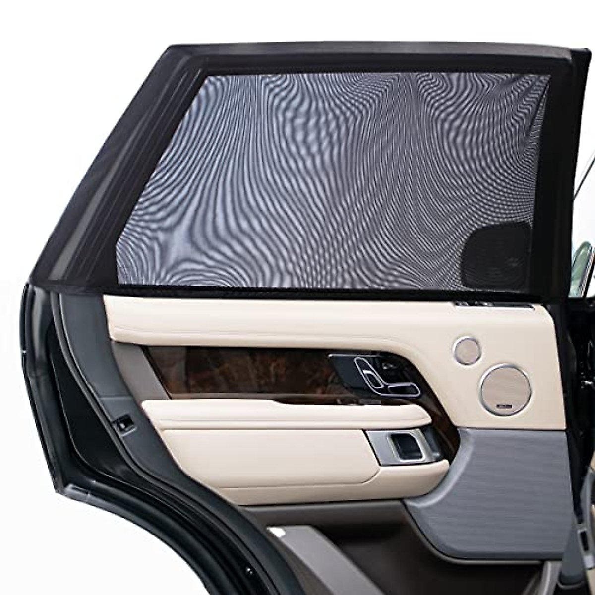 Autopect Side Window Sunshade Sock Screen-Shade (Pack of 2) – Block Sun Rays to Keep Car Interior Cool and Comfortable – Elasticized Universal Fit Mesh Sun Shade for Car, Truck, SUV, Van
