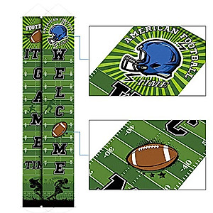 Football Party Banner Welcome Porch Sign for Football Theme Festival Birthday Baby Shower Decoration