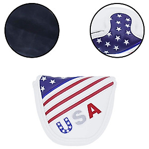 HISTAR Stars and Stripes Magnetic Closure Golf Mallet Putter Head Covers for Odyssey Scotty USA