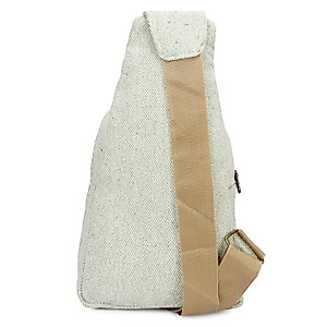 LONGING TO BUY Hemp Sling Backpack- Hemp Cross body Bag- Hemp Shoulder Backpack Adjustable Strap for Men & Women (Green)