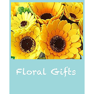 BAZIMA DIY Felt Flower Art Craft Kit, DIY Felt Sunflower Pot Bonsai Kit, Floral Gifts,Beginner Craft Kit,Arrange Pre-Cut Felt Flowers and Foliage