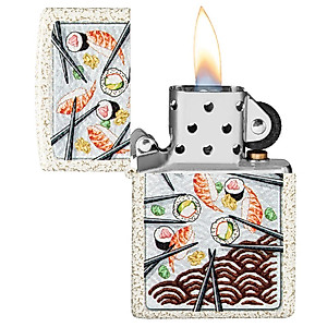 Zippo Sushi Design Mercury Glass Pocket Lighter