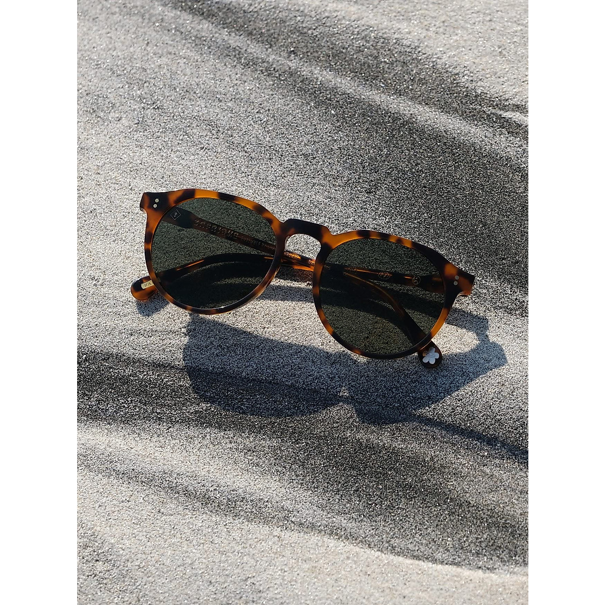 RAEN Ð Remmy Ð Unisex Retro Round Sunglasses UV Protection - Huru / Green Polarized Lens (Size 49 MM)