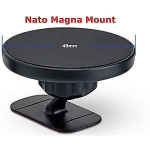 Nato Magna Mount Original [2 Pack] Universal Magnetic Cell Phone Mount for use on Any Cell Phones or Tablet - [ Super Strong Magnet ] [ VHB Auto Adhesive Mounting ] [ 360° Rotation ]