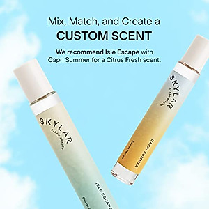 Skylar Isle Escape Eau de Parfum - Hypoallergenic & Clean Perfume for Women & Men, Vegan & Safe for Sensitive Skin - Fresh Perfume with Notes of Bergamot, Cardamom & Sandalwood - 10mL /0.33 Fl oz