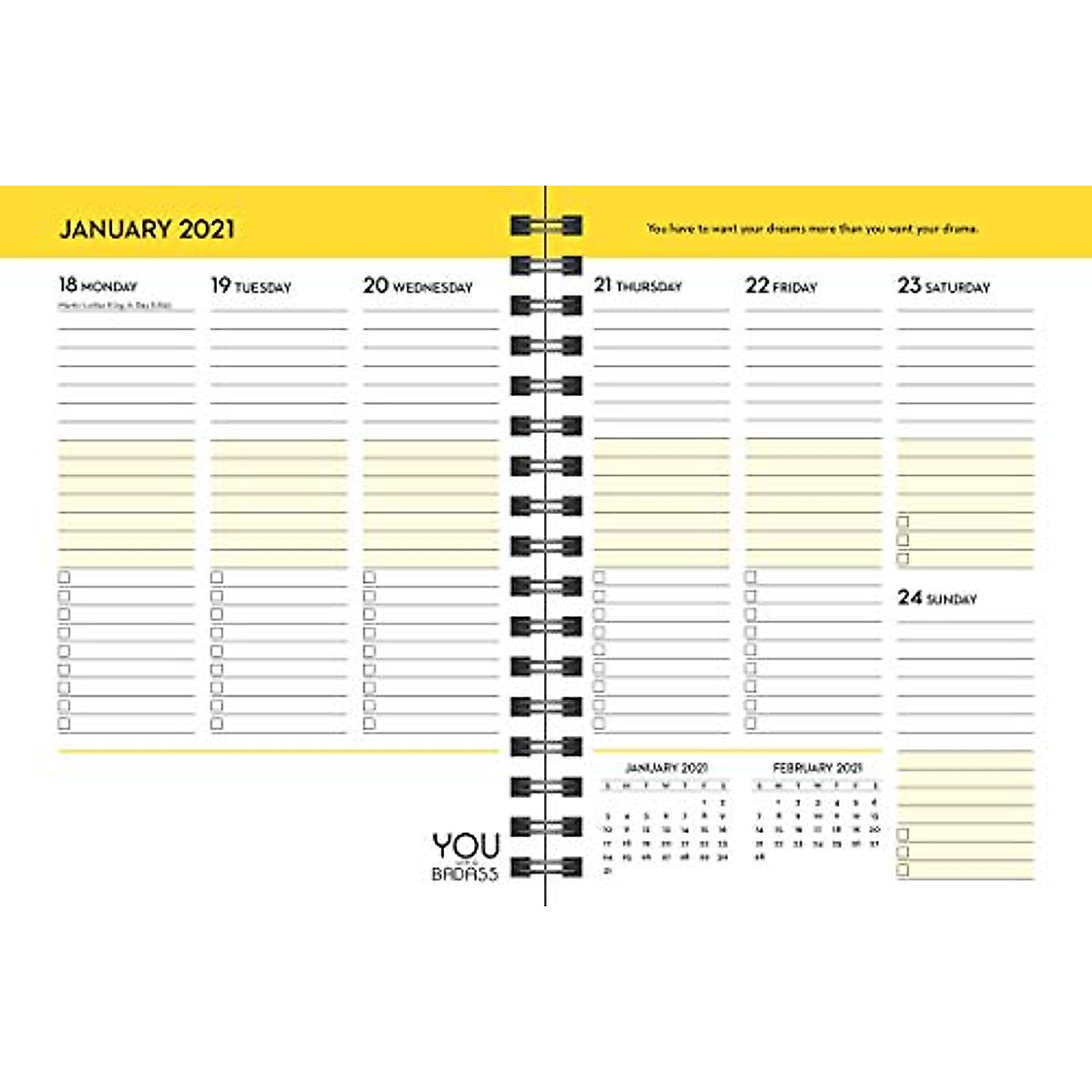 You Are a Badass 17-Month 2020-2021 Monthly/Weekly Planning Calendar: Deluxe Organizer (August 2020-December 2021)