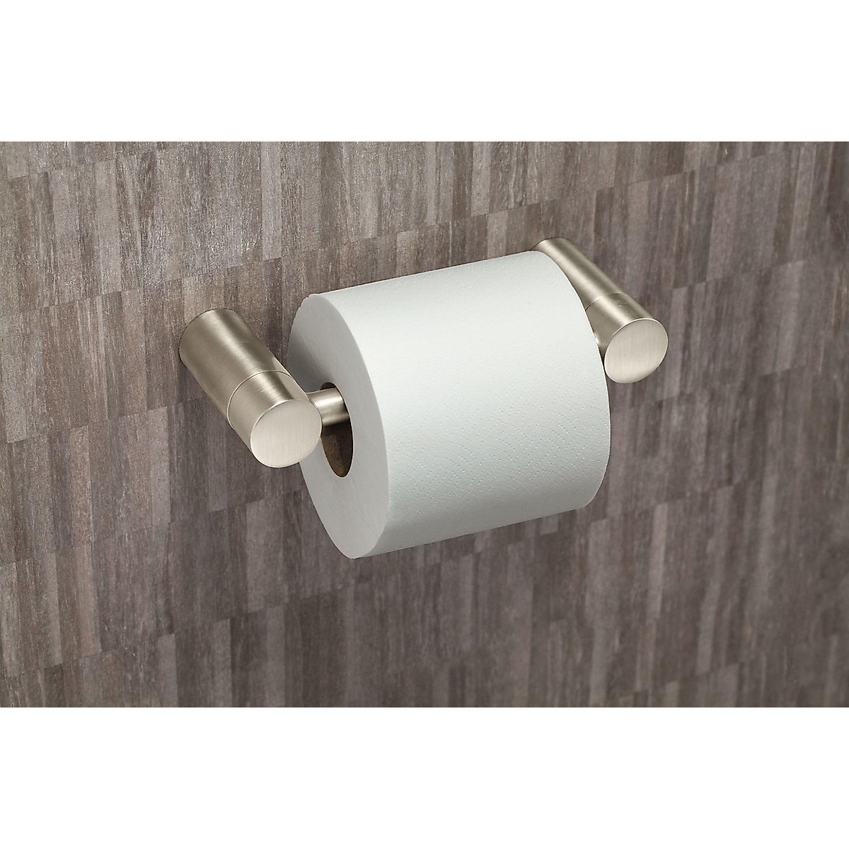 Moen Align Brushed Nickel Pivoting Wall Mounted Modern Toilet Paper Holder, YB0408BN