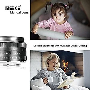 Meike 25mm F1.8 Large Aperture Wide Angle Lens Manual Focus Lens Compatible with Panasonic Lumix Olypums M43 Mount Mirrorless Cameras GH4 GH5 GH6