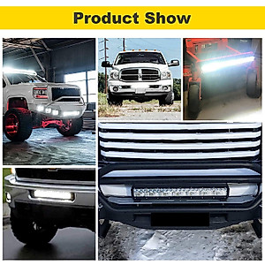 22 Inch LED Light Bar TURBO SII 5D 120W Flood Spot Combo Beam Offroad Driving Light 2Pcs 4 Inch 60W Led Pod Cube Lights w/Wiring Harness 3-Leads for Trucks Polaris RZR ATV UTV SUV Boats