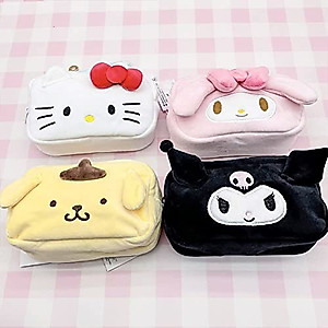ROFOLO Cute Cosmetic Bag, Cartoon Makeup Bag for Girls, Kawaii Anime Cartoon Capacity bag case for women