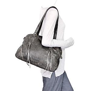 Yara Leather Bowler Bag (Burgundy)