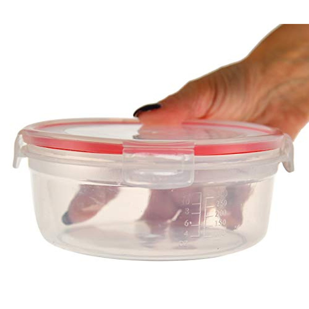 Home-X Plastic Food Storage Containers for Lunch, Reusable Bowls for Meal Prep, 6 Pieces