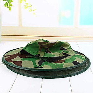 Gybai Mosquito Green Camouflage Insects net Head mesh Protection Cap Outdoor Garden Supplies
