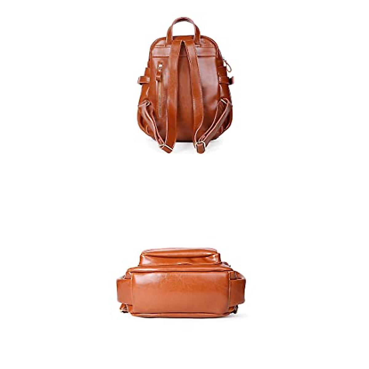 Cute  Purse Backpack for Women Genuine Leather Fashion Multipurpose Design Handbags and Casual Travel Shoulder Bag Medium  (Brown)