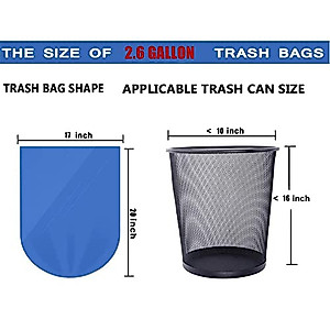440 Counts 2.6 Gallon Trash Bags ENK Clear Small Trash Bags Bathroom Trash Bags Wastebasket Trash Bin Liners Small Garbage Bags for Home Kitchen and Office, fit 2-2.6 Gallon,10 Liter Trash Bins
