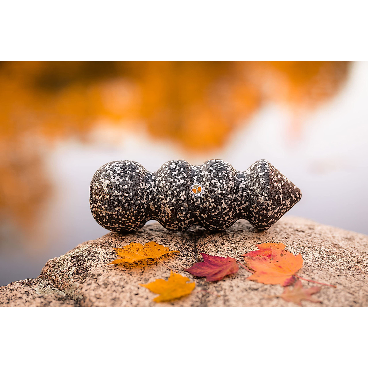 Rollga POINT - The BETTER Foam Roller for Flexibility, Muscle Recovery, Back & Neck Massage, Headaches (14" - Medium Density Foam, Black & White)