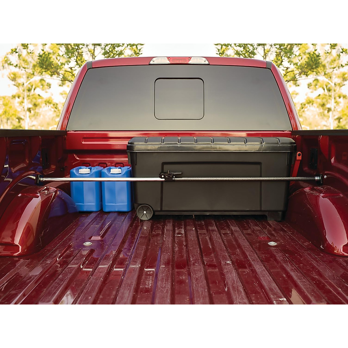 Keeper - Ratcheting Cargo Bar - Black/Silver, Adjustable From 40"-70"