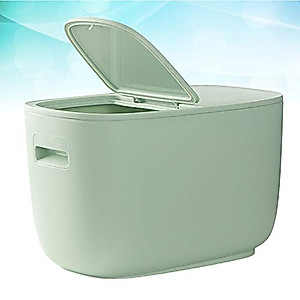 Hemoton Rice Storage Case Multifunctional Proof Bean Grain Cereal Box Rice Container Cylinder for Kitchen Restaurant Green