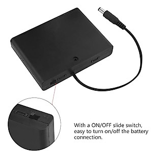 WMYCONGCONG 5 PCS 6x1.5V 9V AA Battery Holder Case Box with 2.1x5.5mm DC Male Connector and On/Off Switch