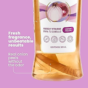 ANYELUZ Onion Shampoo, Cleanses and Reduces Oiliness, Provides Shine and Ideal for all Hair Types, Contains Natural Extracts, Salt and Paraben Free