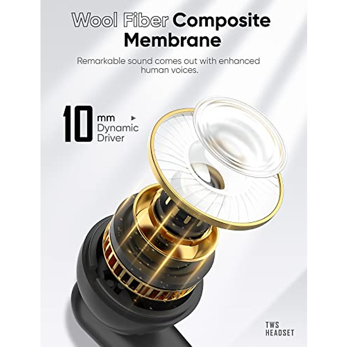 Bluetooth Earbuds, Wireless Earphones for iPhone & Android, Bluetooth 5.2 in-Ear Headphones Touch Control, Fast Charge, LCD Power Display, 30H Play Time, Built-in Mic Ear Buds for Home Office Sports