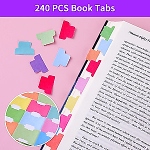 Bewudy Sticky Index Tabs 240PCS Writable Sticky Notes Flags Paper Tabs Page Markers Double Sided Book Tabs Annotation Tabs, for Labeling Classifying Planning, 12 Colours