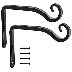 Gtongoko 6-10-15 Inch Sturdy Hanging Plant Bracket - Decorative Plant Hanger for Hanging - 2 Pack (6 Inch)