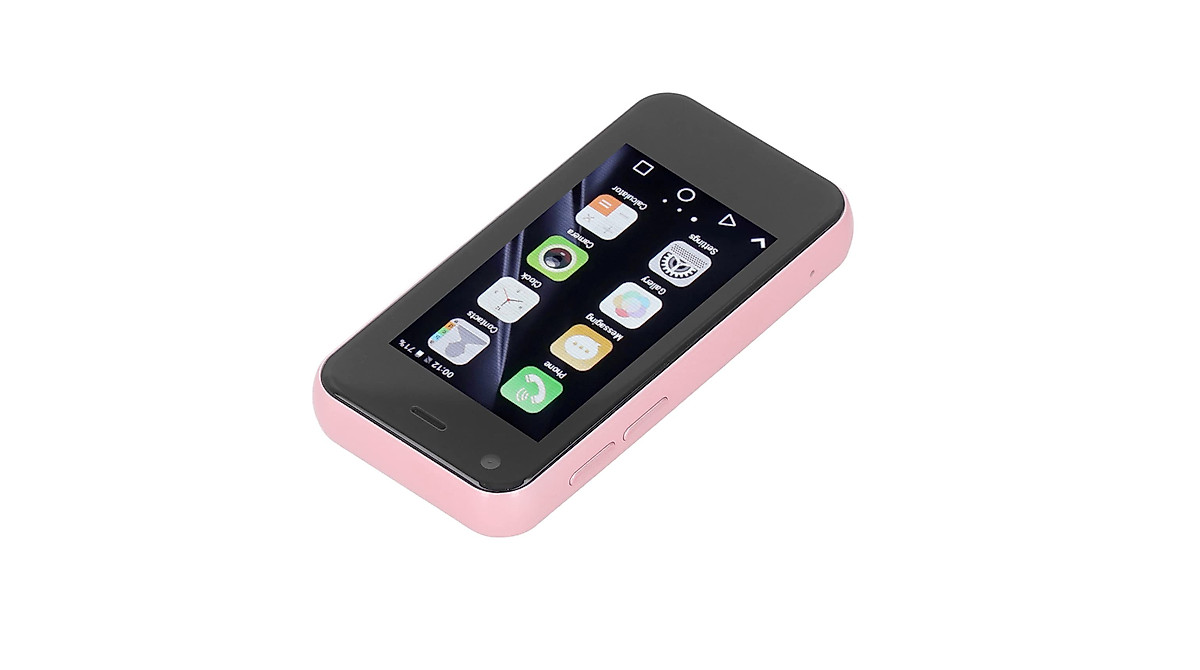 Compact Mini Smartphone with Dual Cameras - Sakura Pink