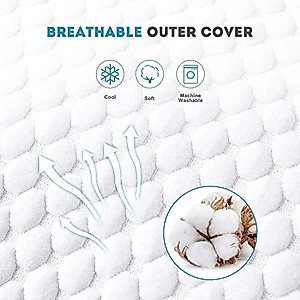 VVZ Shredded Memory Foam Pillows, Bed Pillows for Sleeping 2 Pack Standard Size 20 x 26 Inches, Luxury Hotel Cooling Gel Foam Pillows Set of 2, Adjustable Loft Pillow for Side and Back Sleepers