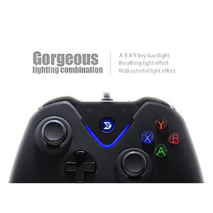 ZD-O RGB Wireless Game Controller for Switch,Fire TV, Windows 7 8 10 PC/Lapto/Android Smartphone Tablet VR TV Box… (Black)