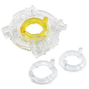 DGHAOP 4pcs Arcade Rocker Accessories Base 4/8 Way Restrictor Plate Gate JLF Series Joystick Fully Transparent Base Retaining Ring