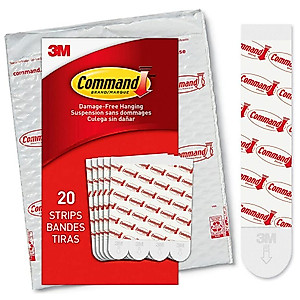 Command Large Replacement Strips, Re-Hang Indoor Hooks (GP023-20NA) with Refill Strips, Easy to Open Packaging