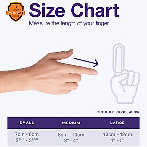 Armor Aluminum Baseball Finger Straightening Splint with Foam Lining to Immobilize Jammed Fingers, Mallet Injuries, or Knuckle Fractures