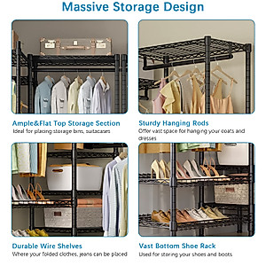 VIPEK L8i Basic Heavy Duty Garment Rack L-Shaped Wardrobe Space-Saving Corner Closet with Hanging Rod and Adjustable Shelves Freestanding Clothes Rack for Small Space, Black