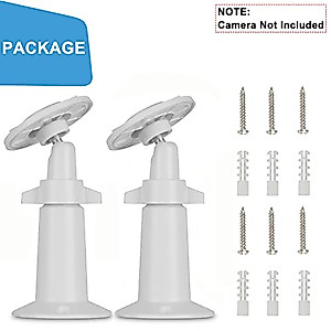 UYODM Wall Mount Bracket for Kasa Smart KC110 Dome Indoor Security Camera, 360 Degree Adjustable Security Mount Holder (Camera Not Included) (2PACK)