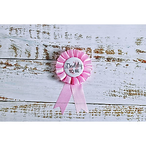 PATICARRY Mom to Be Sash and Daddy to Be Tinplate Badge Pin for Baby Shower Decorations,Welcome Baby Girl Gender Reveal Decorations, New Mom Gifts for Baby Celebration