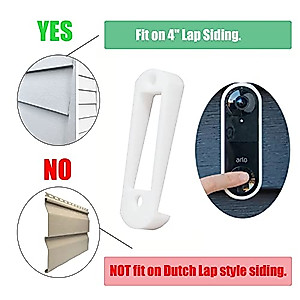 TEYOUYI Vinyl Siding Angle Adjustment Mount Compatible with Arlo Wired Doorbell, Angle Mount Wedge for Arlo Wired Doorbell (4" Standard Vinyl)