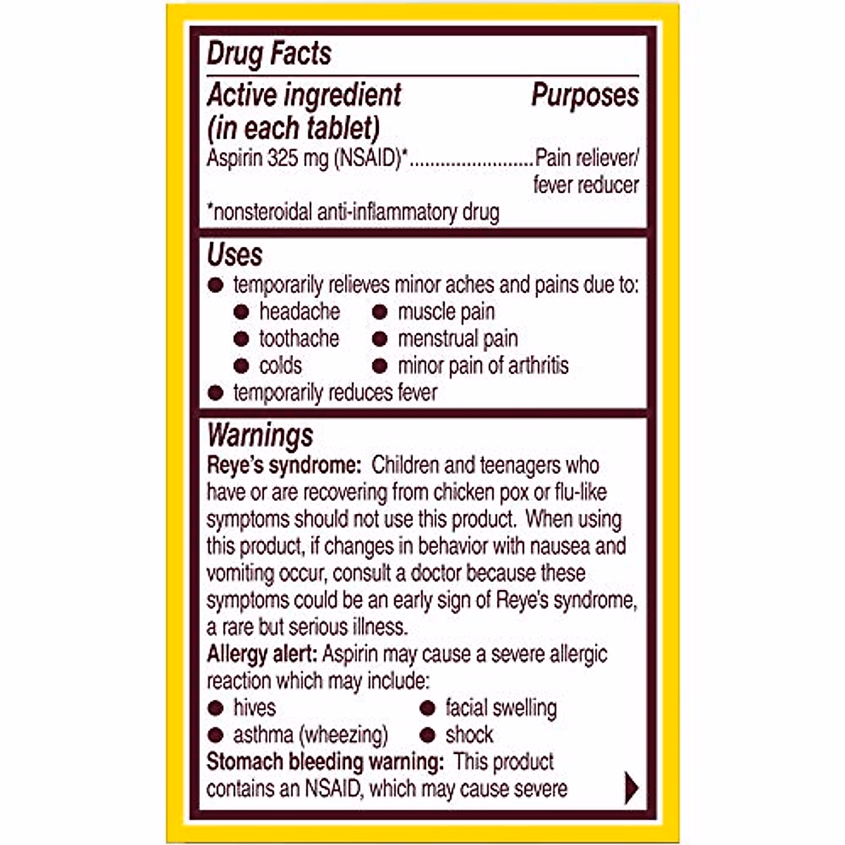 Genuine Bayer Aspirin 325mg Coated Tablets, #1 Doctor Recommended Aspirin Brand, Pain Reliever and Fever Reducer, 24 Count