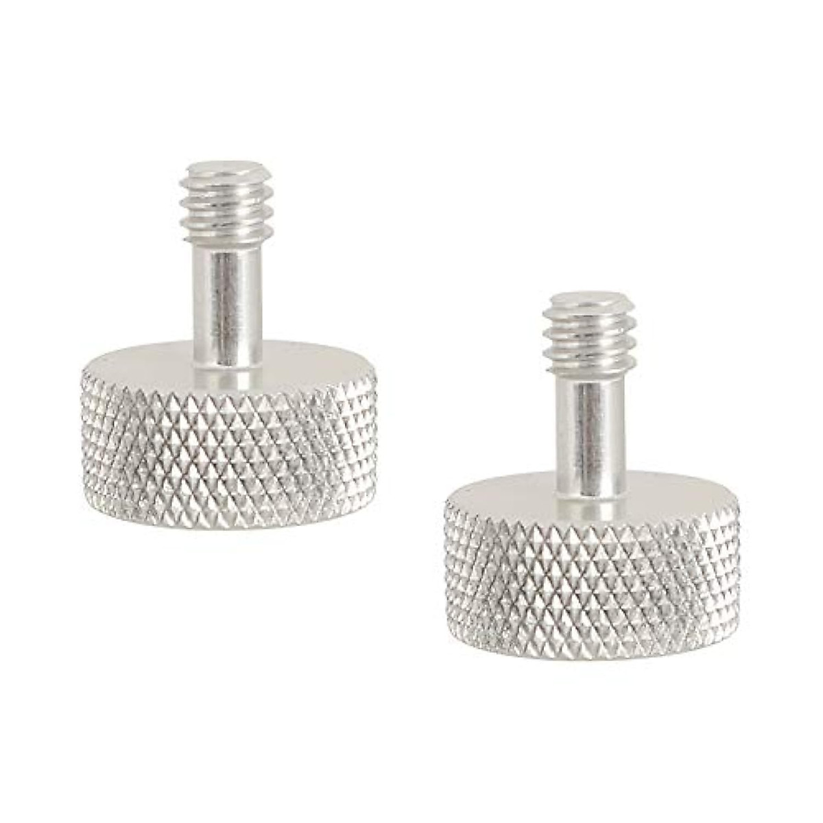 CAMVATE 1/4"-20 Thumb Screw Button Head Cap Screw Brass Nickel Construction(2 Pieces) - 2678