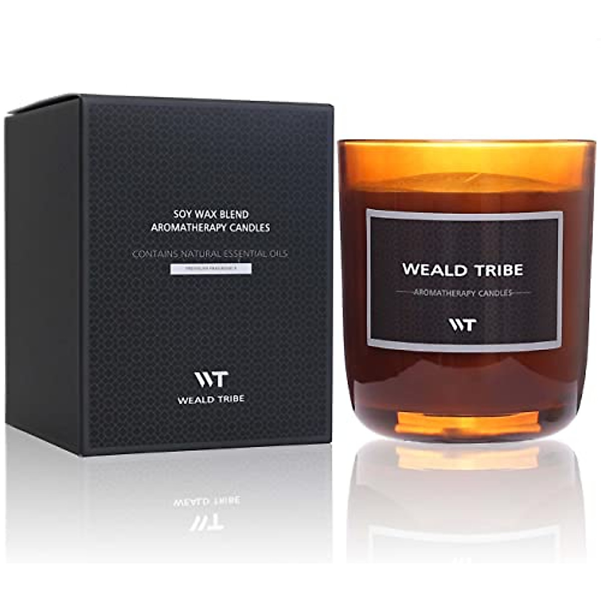 Scented Soy Candles, Vanilla Whiskey Aromatherapy Candles, Gifts Candles with Premium Natural Soy Candles for Home Scented & Bathroom Decor, Single Wick Candles 7 oz 40 Hour Burn