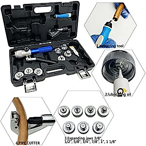 IBOSAD HVAC Hydraulic SWAGING tool kit for copper tubing Expanding 3/8 inch to 1 1/8 inch