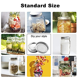 42 Pieces Regular Mouth Canning Rings, Canning Bands for Mason Jar Small Mouth, Rustproof Tinplate Metal Bands/Rings for Mason Jar, Canning Jars Rings (Silver 70mm)