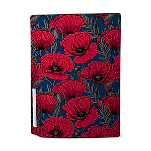 Head Case Designs Officially Licensed Katerina Kirilova Night Poppy Garden Patterns Vinyl Faceplate Gaming Skin Decal Compatible With Sony PlayStation 5 PS5 Disc Edition Console & DualSense Controller