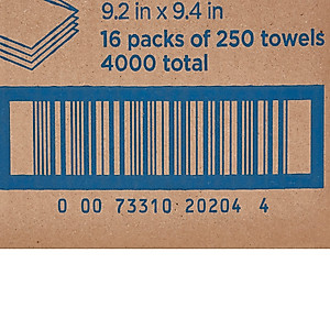 Pacific Blue Basic Multifold Paper Towels (Previously Branded Acclaim) by GP PRO (Georgia-Pacific), White, 20204, 250 Towels Per Pack, 16 Packs Per Case, (Case of 16 Packs, 250 per Pack)